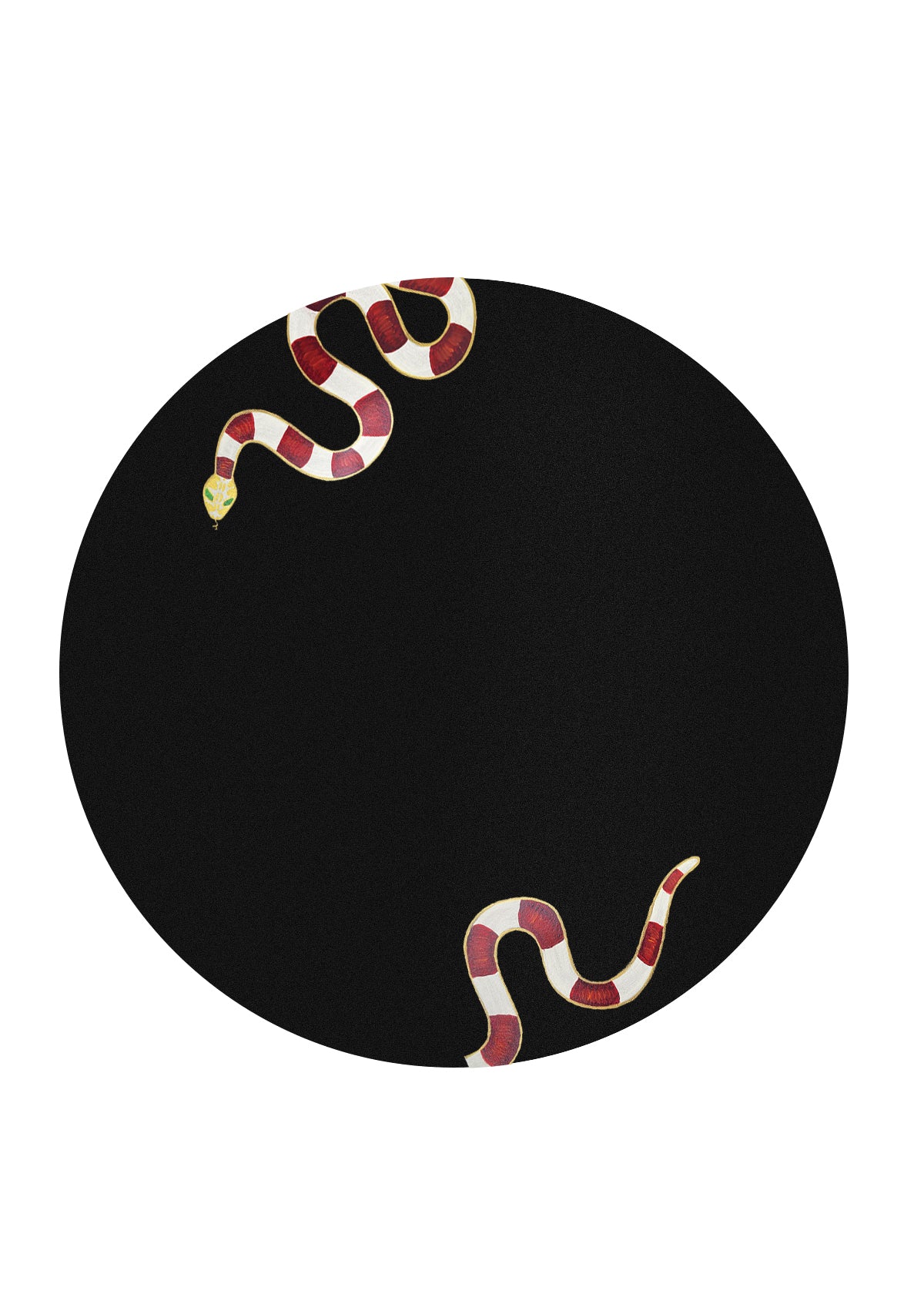Gold Snake Black Placemat